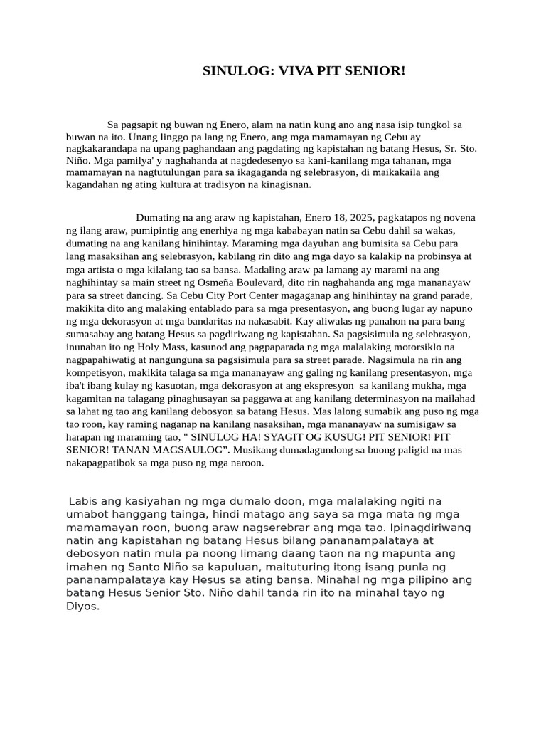 SINULOG | PDF