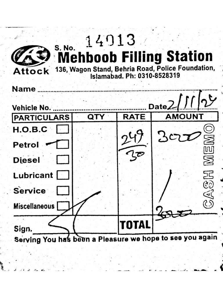 Nov 2024 Fuel Slips | PDF