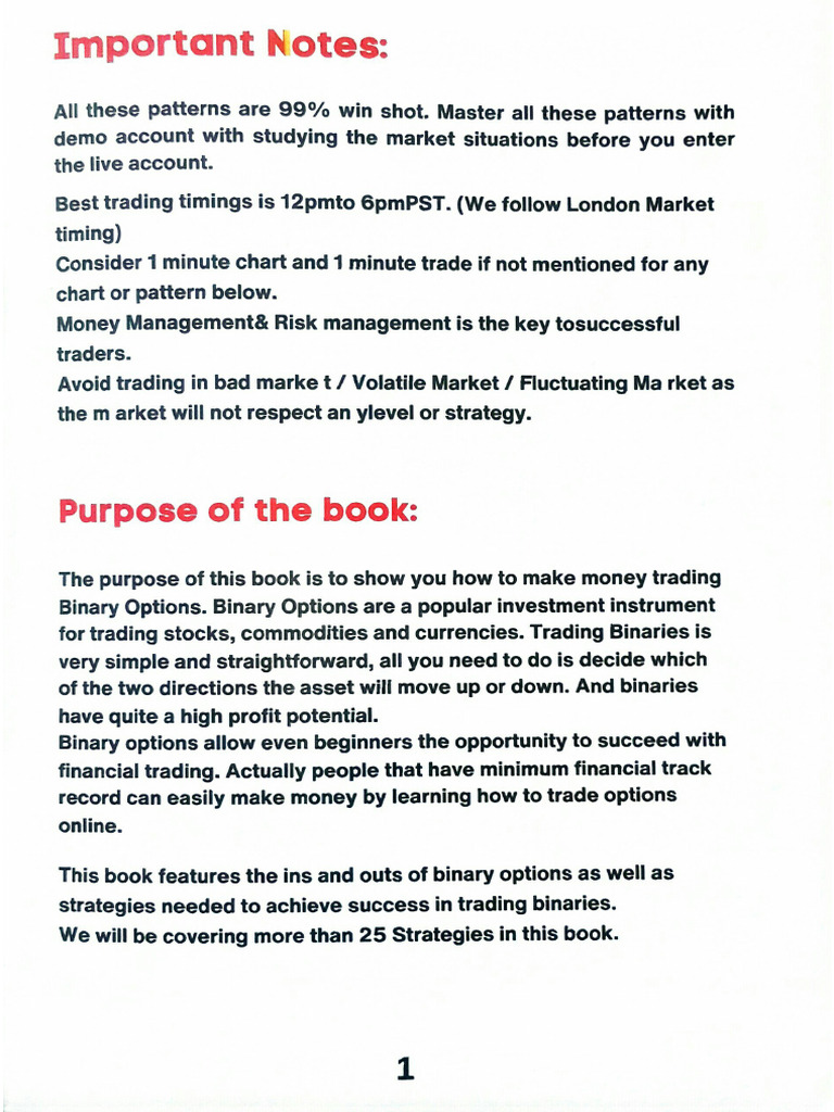 Binary Quotex 25 Sure Shop Pattern | PDF