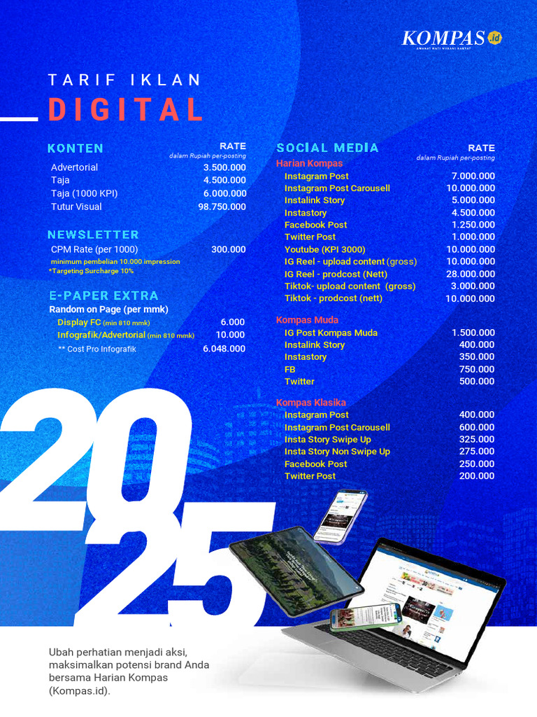 Rate Iklan Kompas 2025 | PDF | Computer Data | Computer File