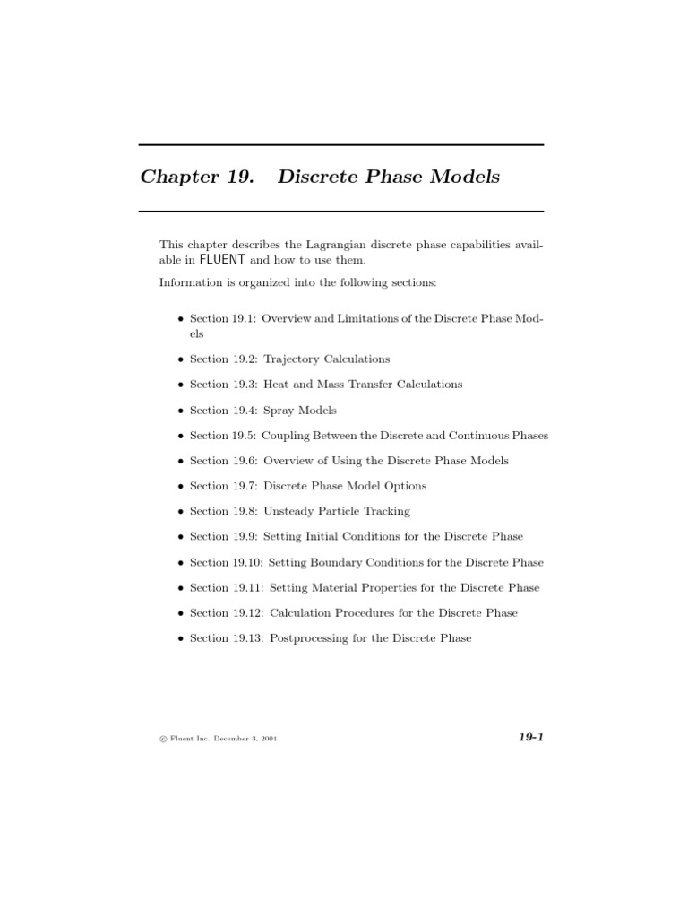 Fluent DPM Chp19 | PDF | Teaching Methods & Materials | Science ...