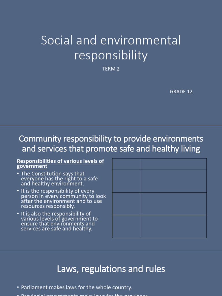 Term 2 W 5-7 Social and Environmental Responsibility | PDF ...