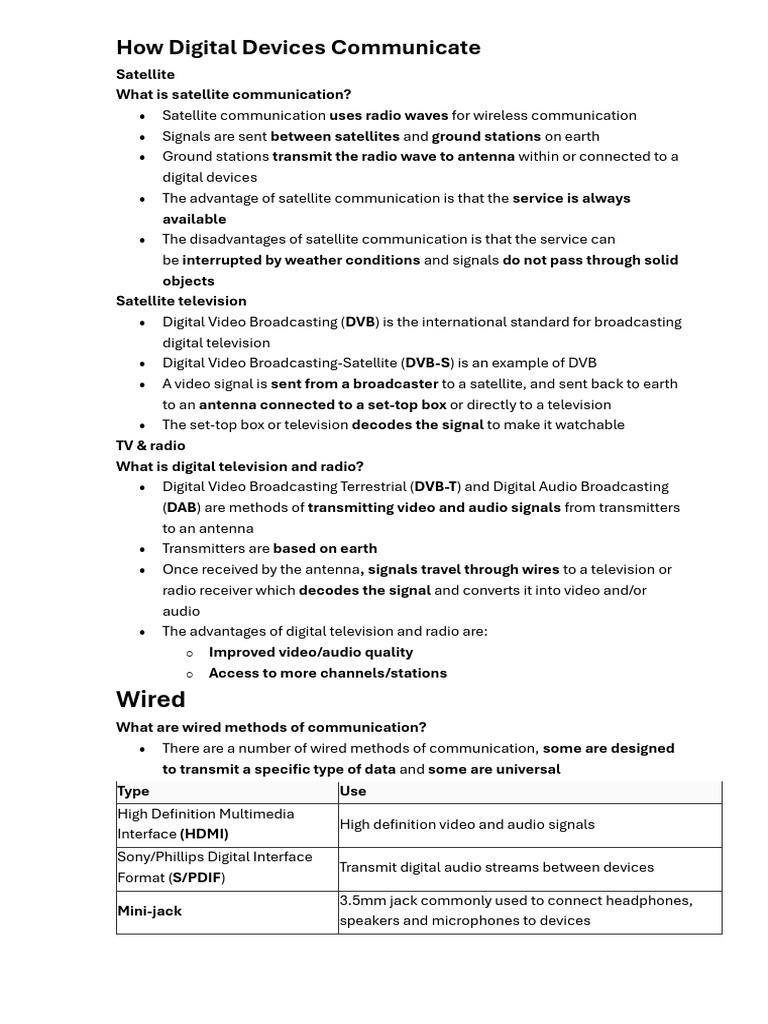 How Digital Devices Communicate | PDF | Radio | Digital Television
