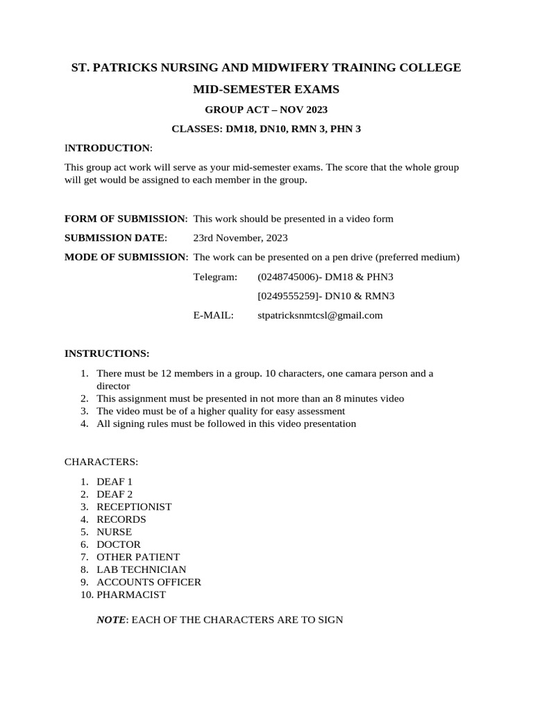 SPNMTC Mid Sem Group Work - Nov 2023 | PDF | Pharmacy | Social Programs