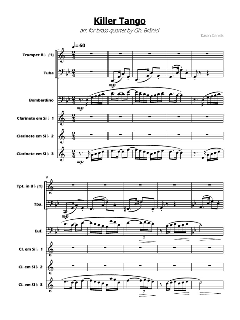 Killer - Tango - Kasen - Daniels-Partitura - e - Partes Arranjo | PDF