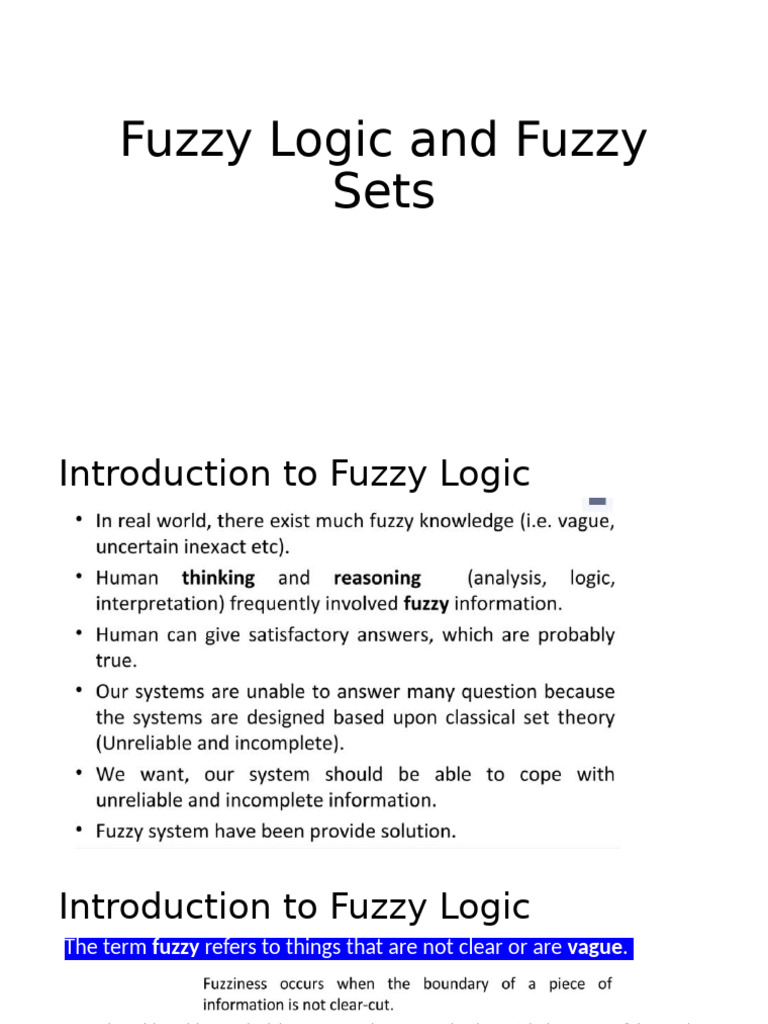 Fuzzy Logic | PDF | Fuzzy Logic | Logic