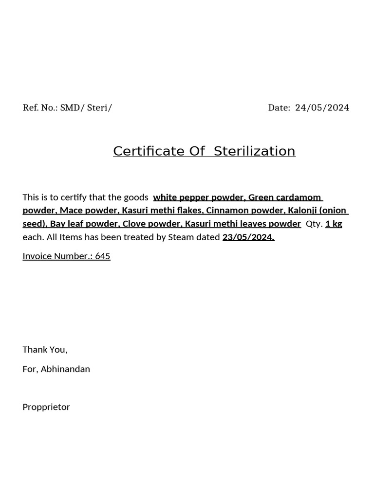 Steam Sterilization | PDF