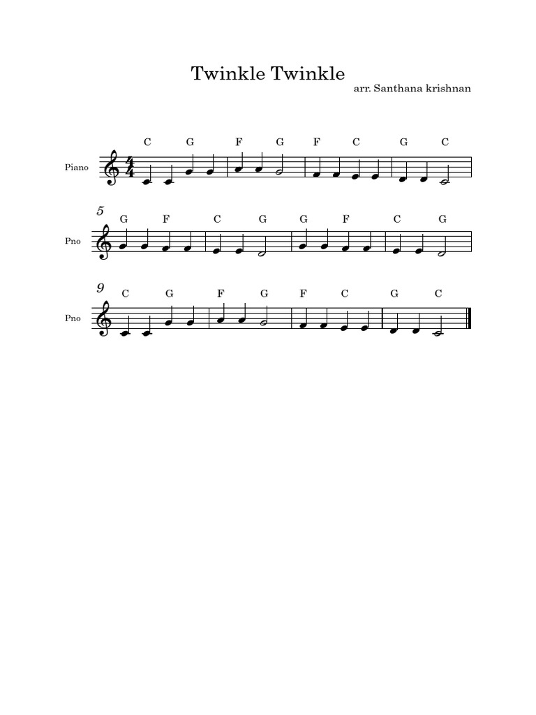 Twinkle Twinkle (2) | PDF