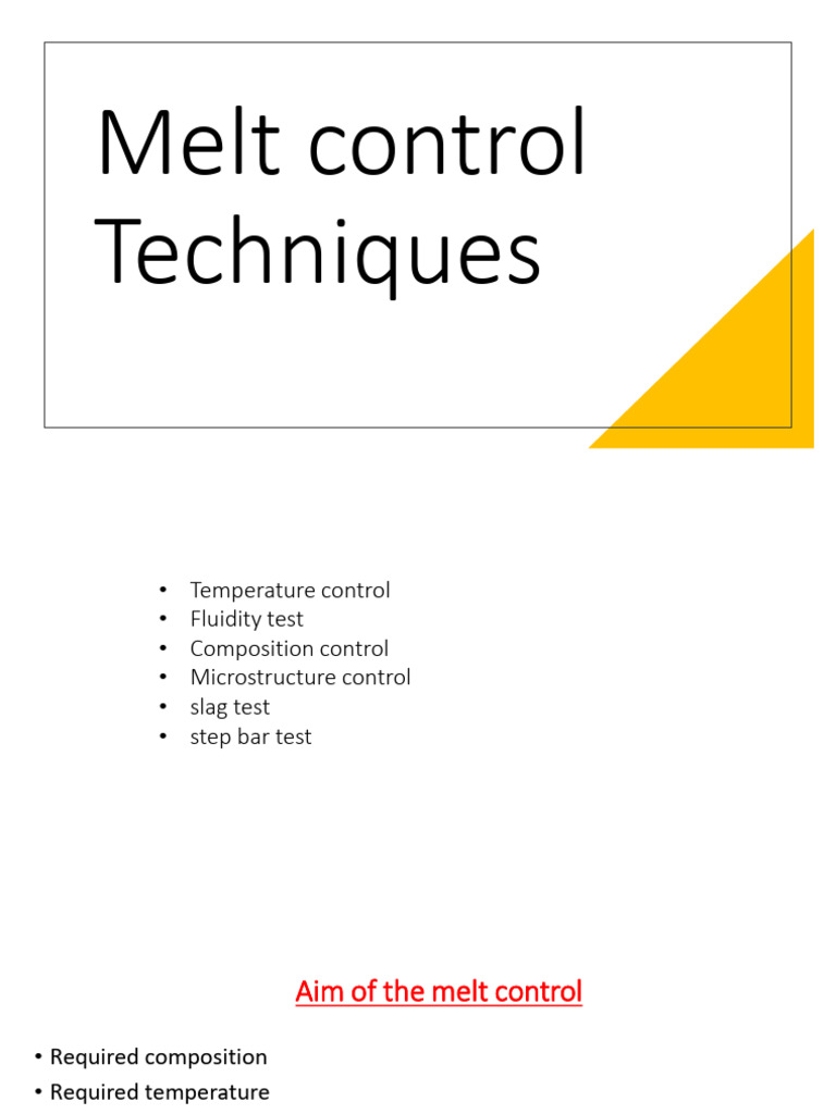 Melt Control | PDF
