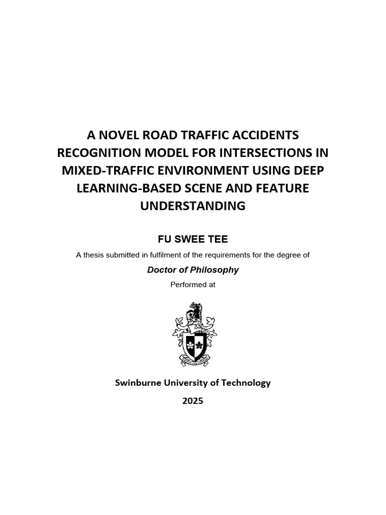Swee Tee Fu Thesis | PDF | Traffic | Deep Learning