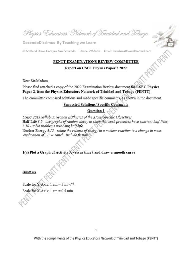 Pentt Csec Exam Review 2022 | PDF | Waves | Temperature