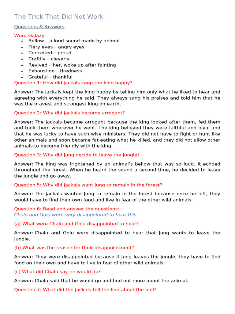 The Trick That Did Not Work | PDF
