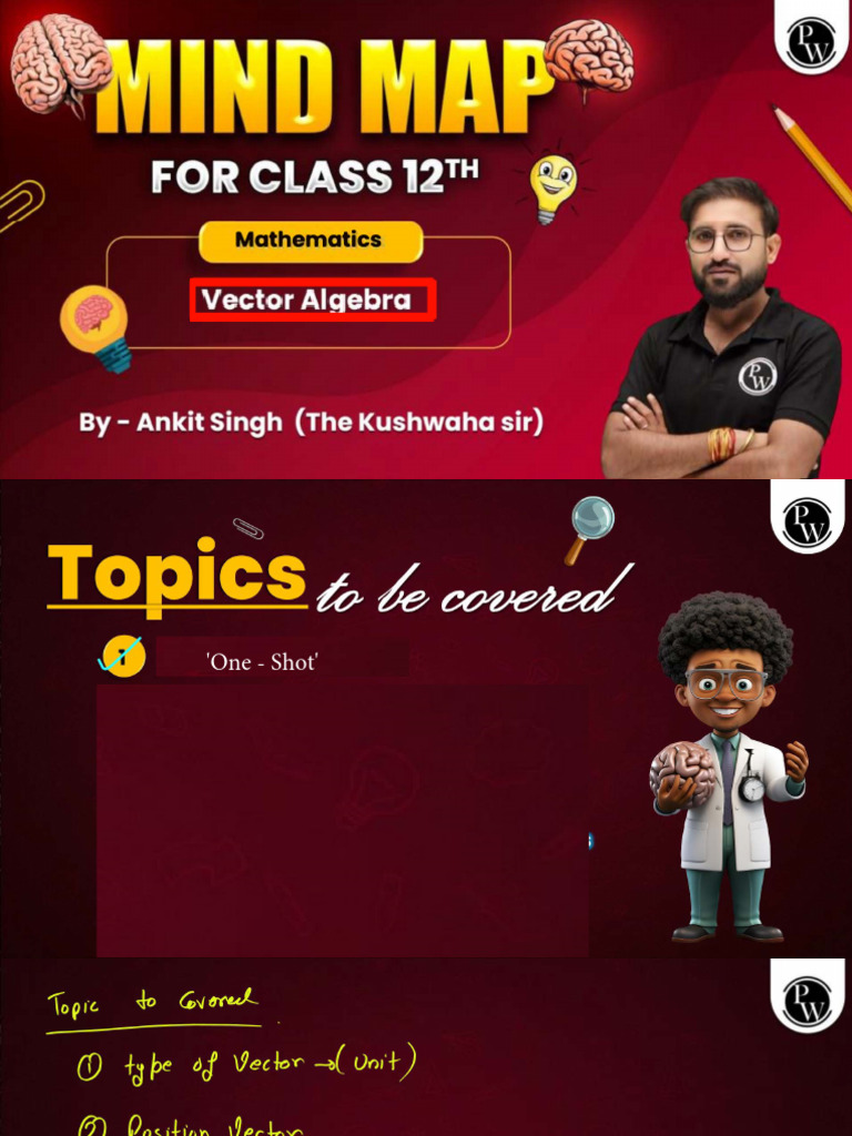 Vector - Class Notes - Class 12th Mind Map Series | PDF