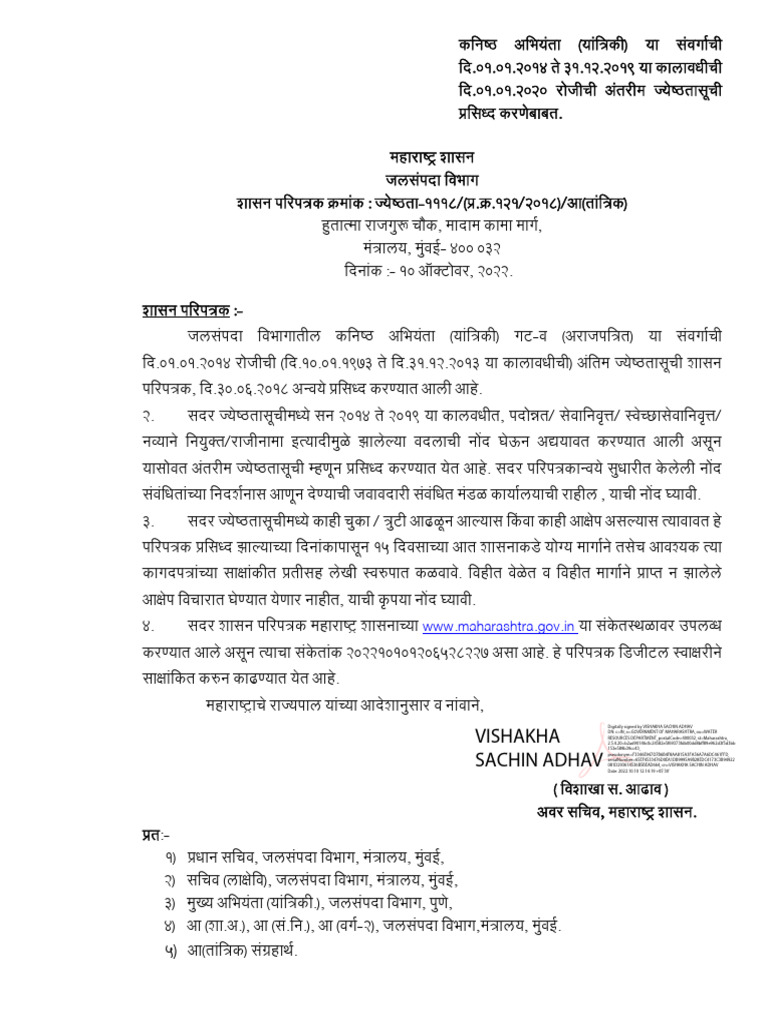 Seniority List | PDF