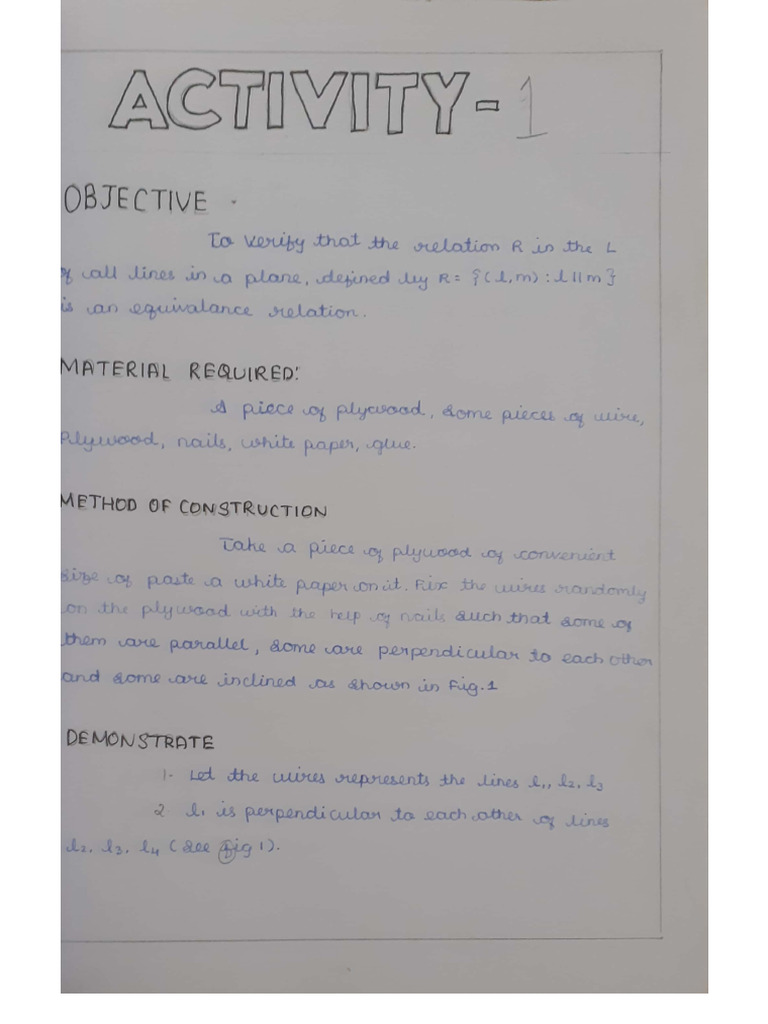 Mathematics Lab Activity Model | PDF
