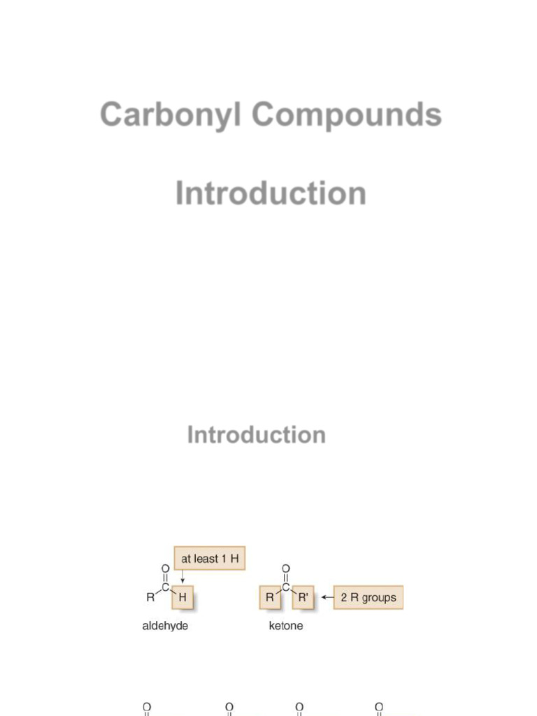 10 Carbonyl Compounds. Aldehydes and Ketones | PDF | Aldehyde | Ketone