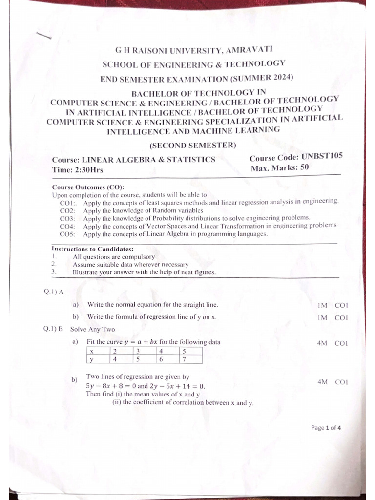 Semister Paper | PDF