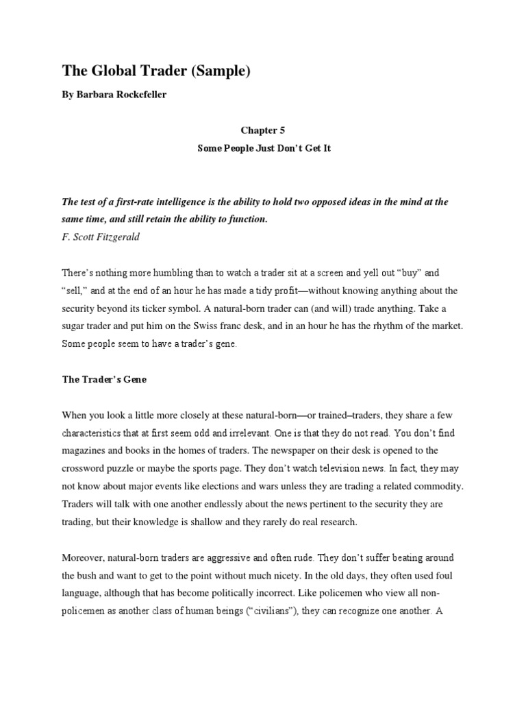 Barbara Rockefeller - The Global Trader | PDF | Algorithmic Trading ...