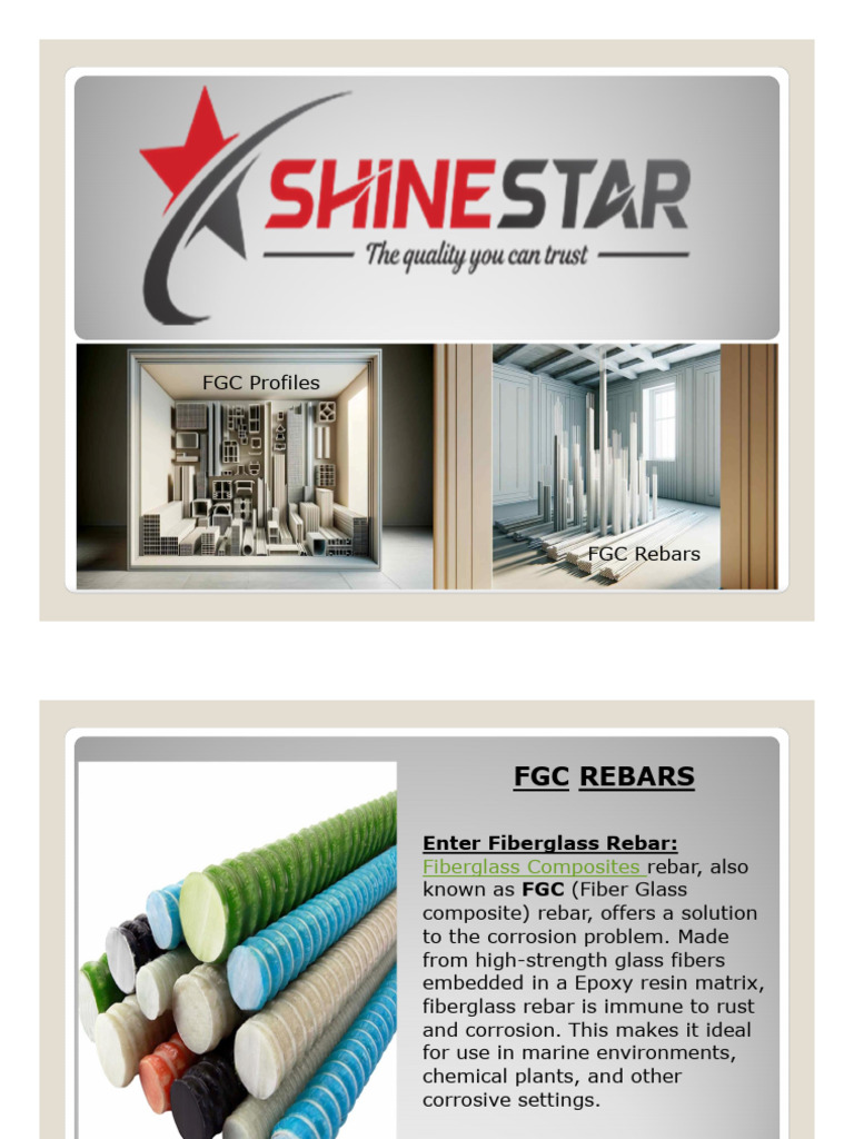 FGC Rebars: Advantages and Applications | PDF | Fiberglass | Composite ...