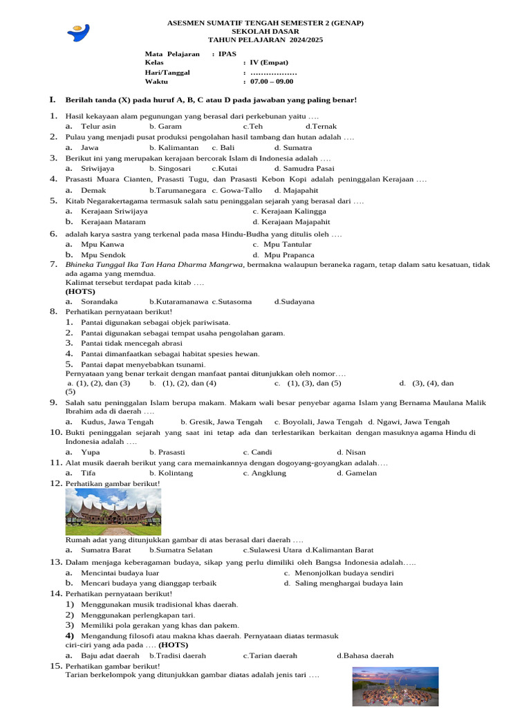 STS 2 Kelas Iv - Ipas | PDF