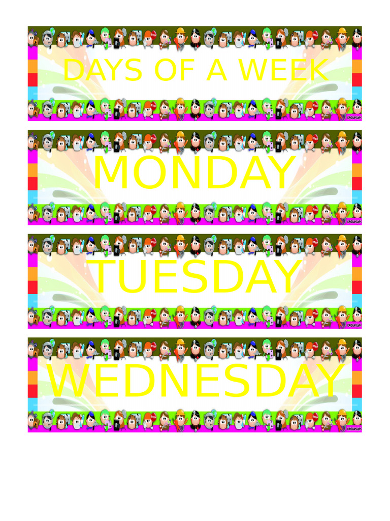 Whiteboard - Days Months Seasons Weathers Ordinal Numbers | PDF