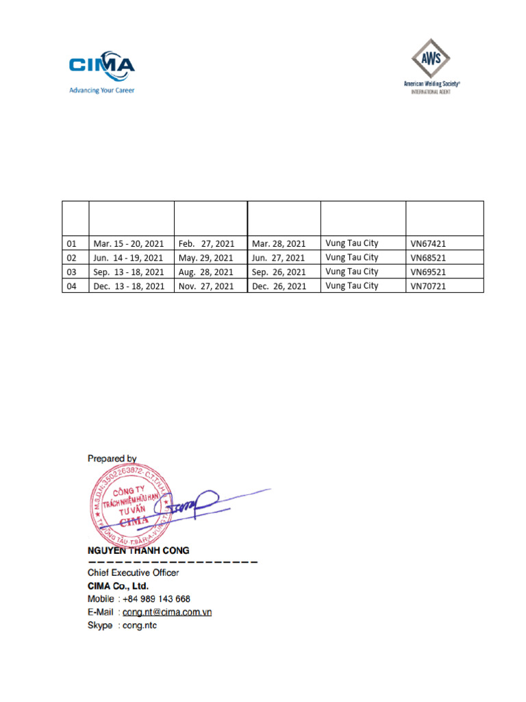 CWI Yearly Calendar-2021 | PDF