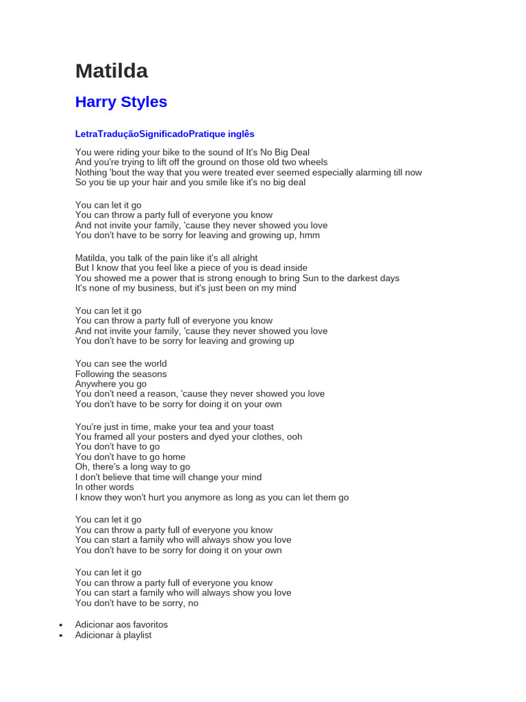 Matilda | PDF