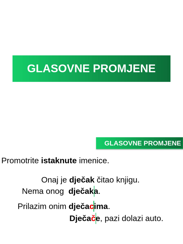 Glasovne Promjene | PDF