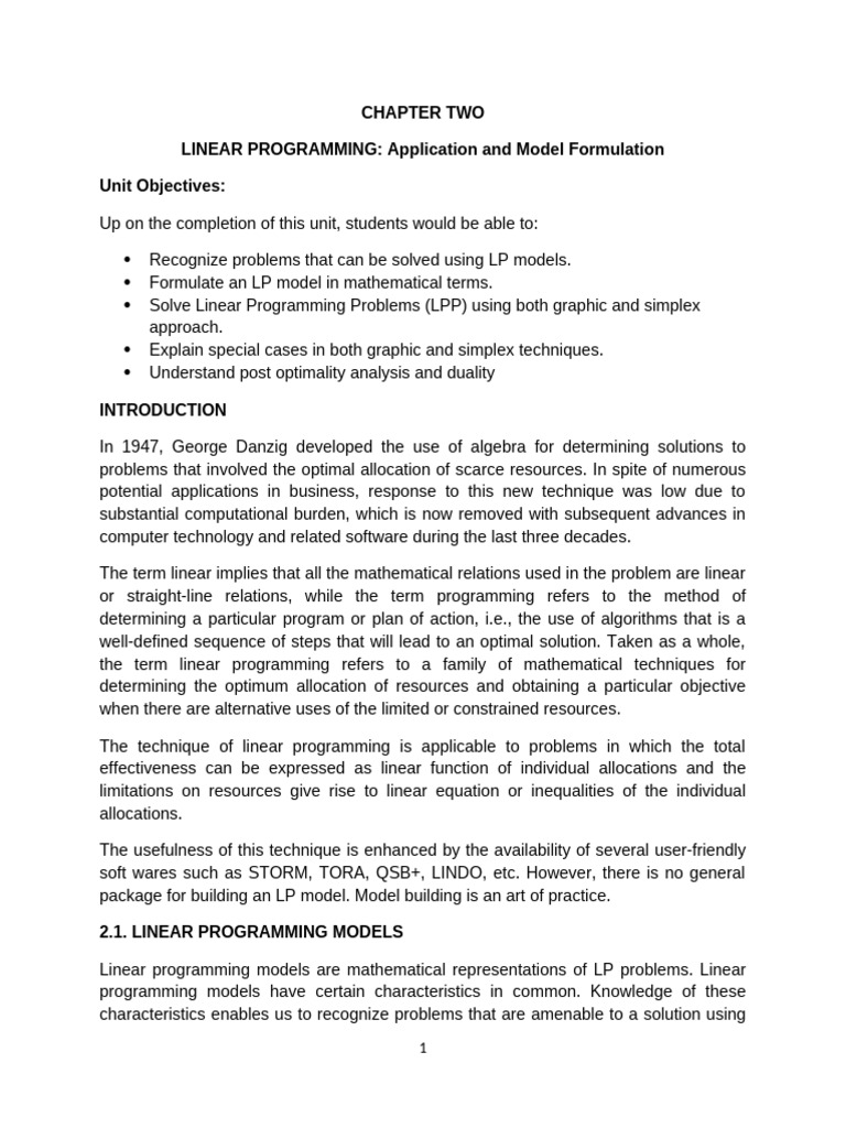 OR CH 2 Linear Programming | PDF | Mathematical Optimization | Linear ...