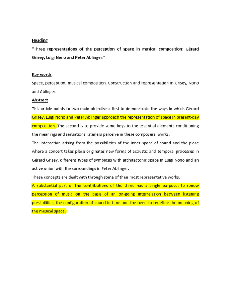 Three Representations of The Perception | PDF | Interval (Music) | Harmonic