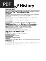 Grade 9 French Revolution History Map Work | PDF