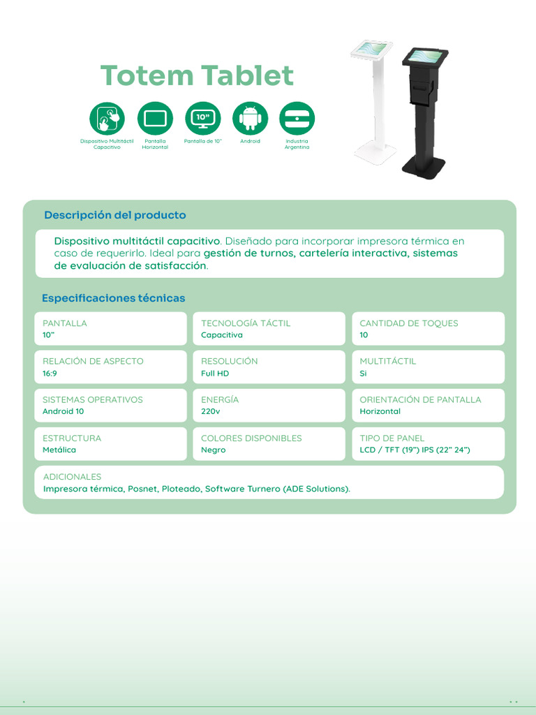 Totem Tablet-Ficha | PDF