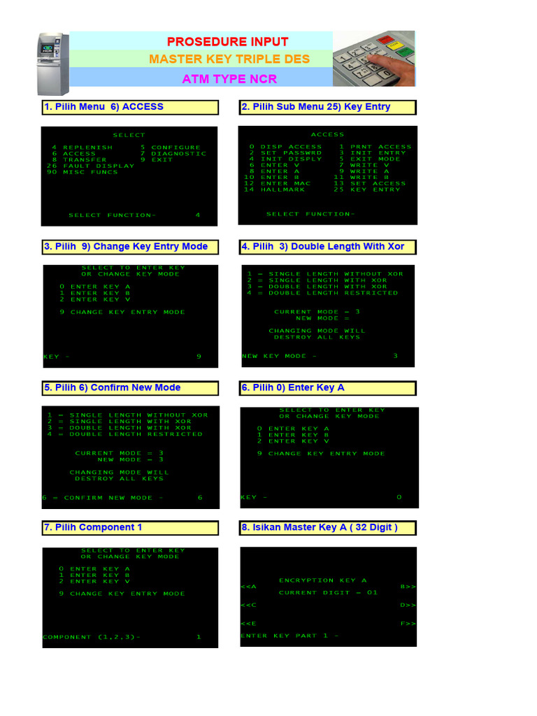 Prosedur Input Master Key ATM | PDF