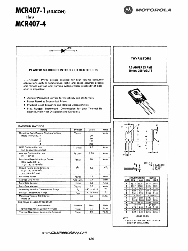 MCR407 | PDF