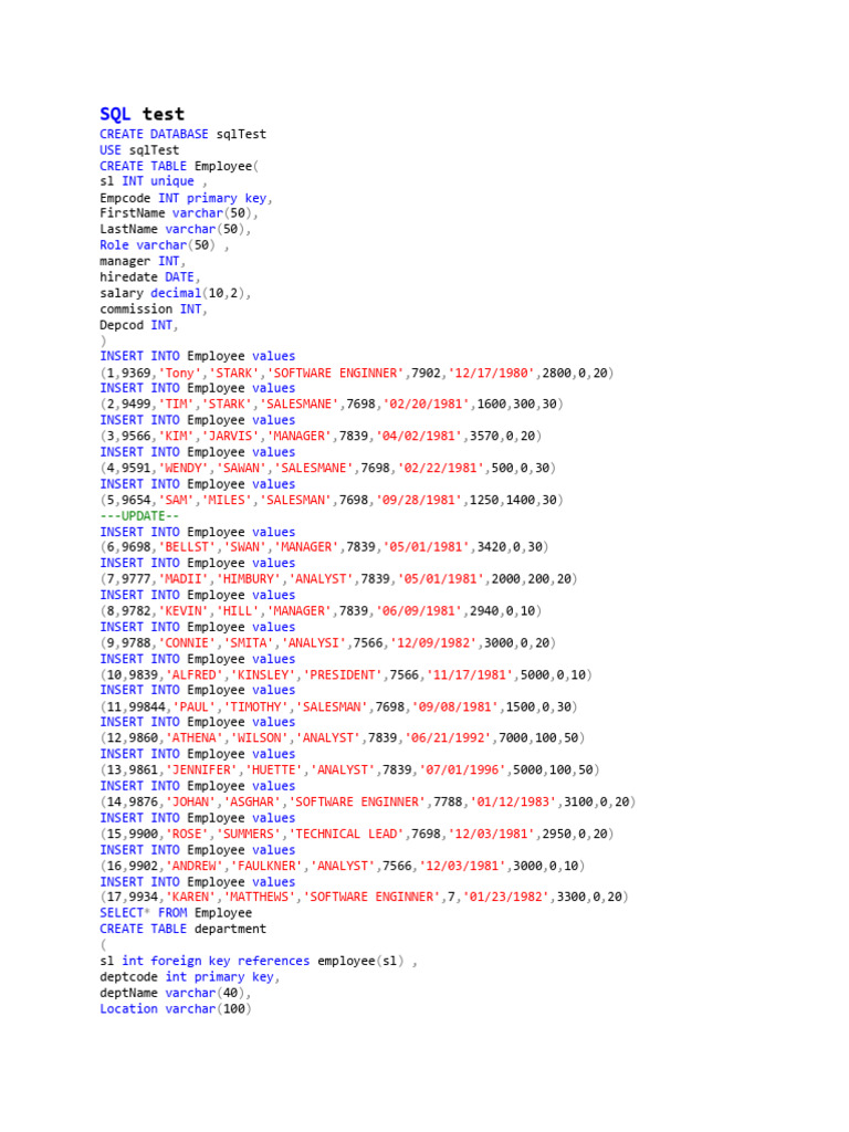 Vidhyacharan DBSQLTEST 1310 | PDF | Data Model | Computer Data