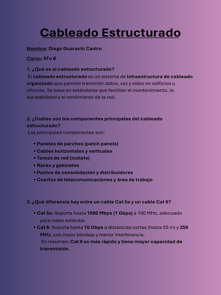 Cableado Estructurado PDF | PDF