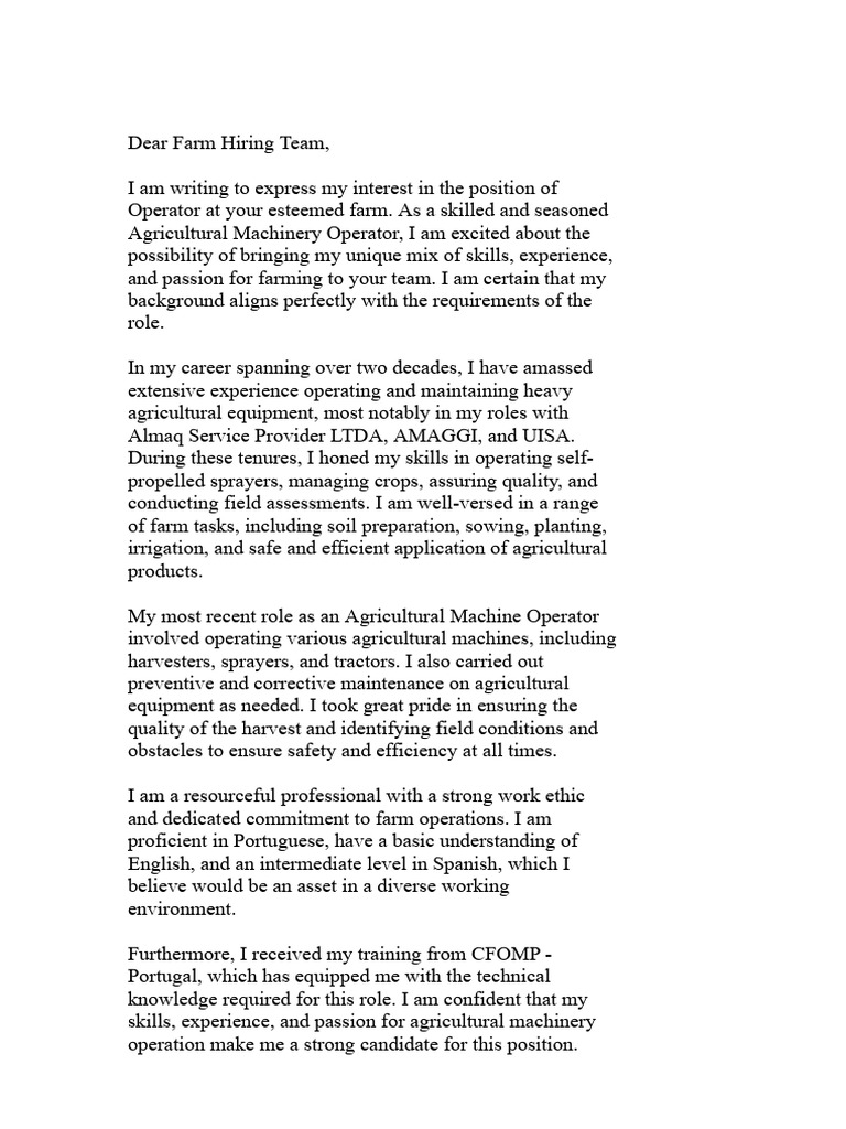 Cover Letter Farm | PDF