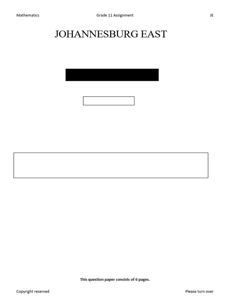Grade 11 Term 2 Assignment | PDF | Circle | Geometric Shapes