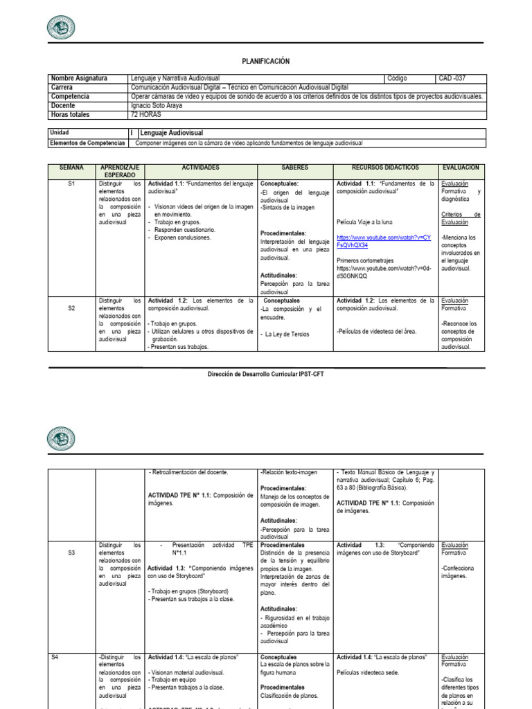 Planificacion CAD-037 | PDF