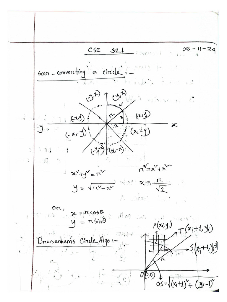 Bresenham Circle Algo | PDF