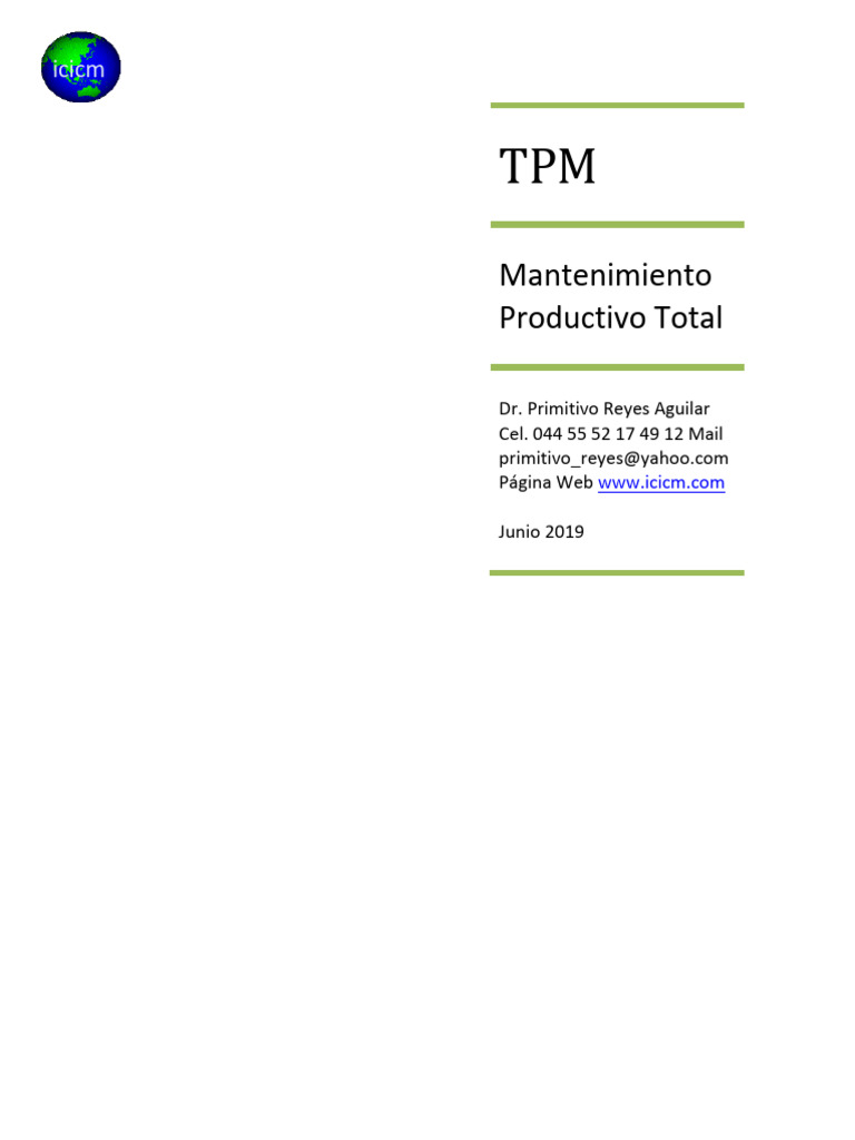 CURSO_TPM | PDF | Lean Manufacturing | Economias