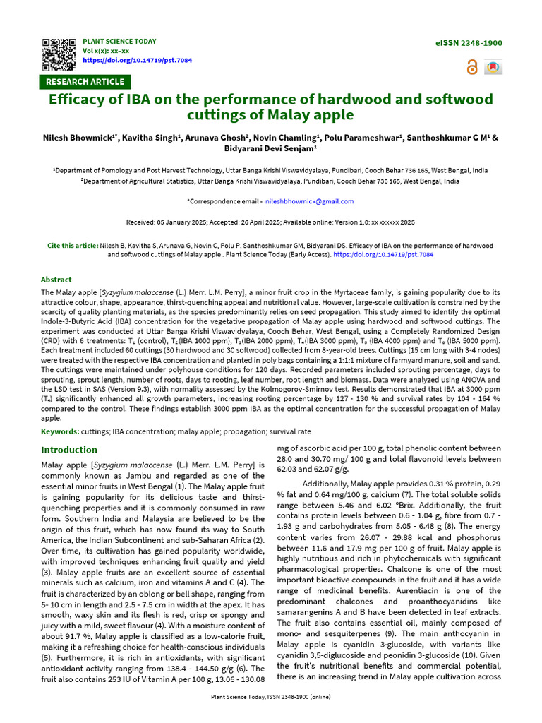 PST EPrint 7084 First Proof | PDF | Root | Analysis Of Variance