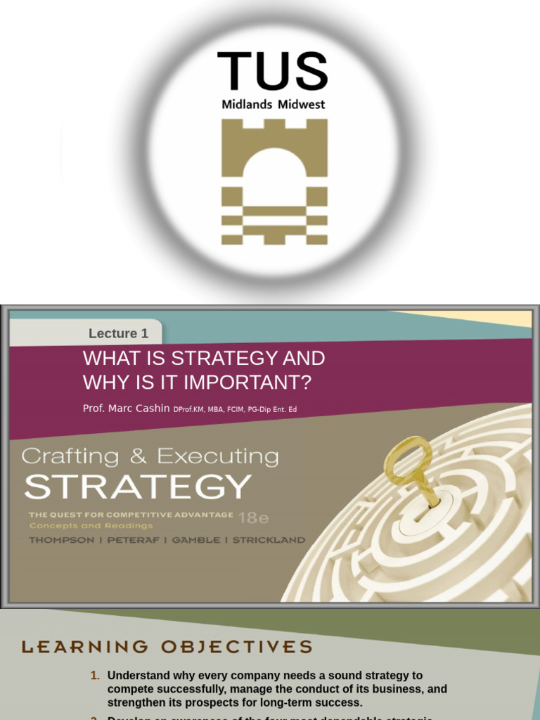 Lecture 1 - What Is Strategy 2024 | PDF | Competitive Advantage ...
