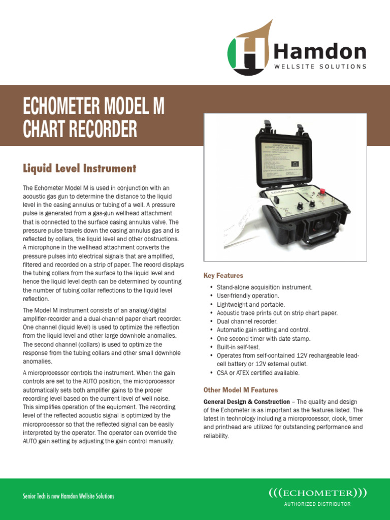 Echometer Model M Overview | PDF | Microphone | Pressure
