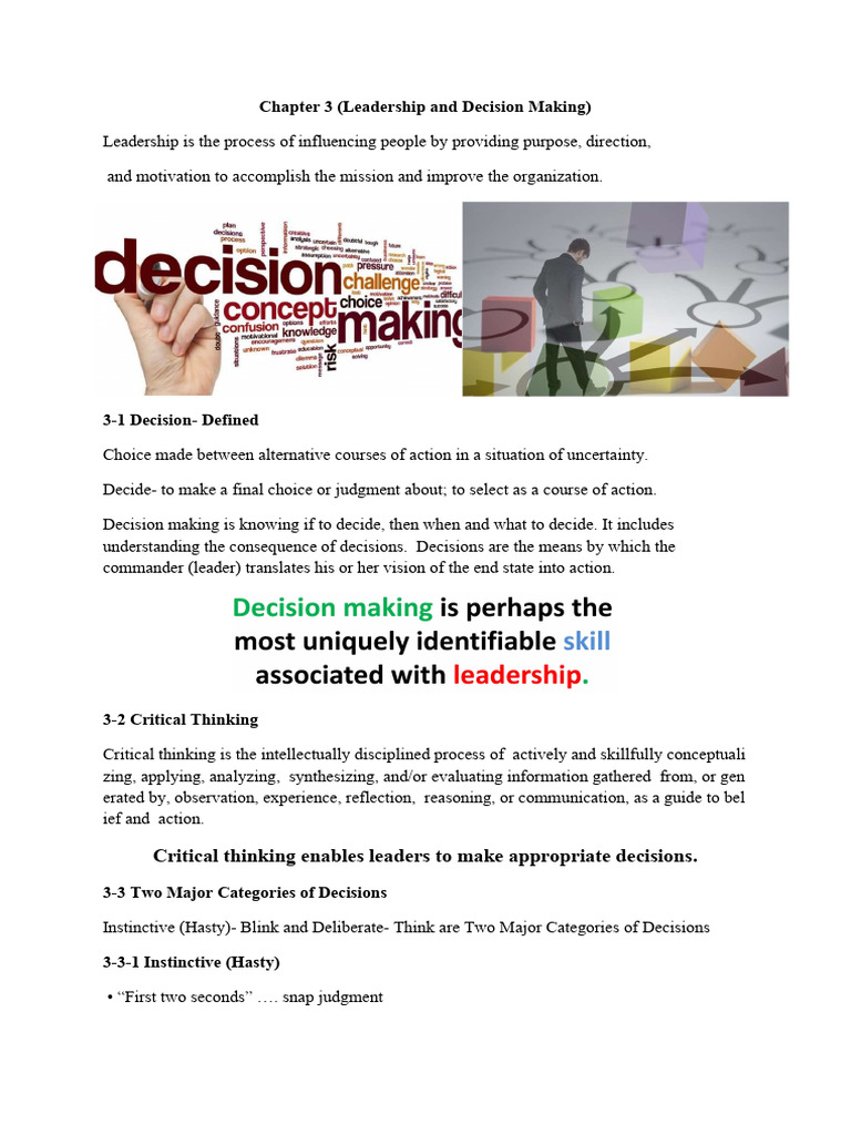 Chapter3 - Decision Making | PDF | Decision Making | Risk