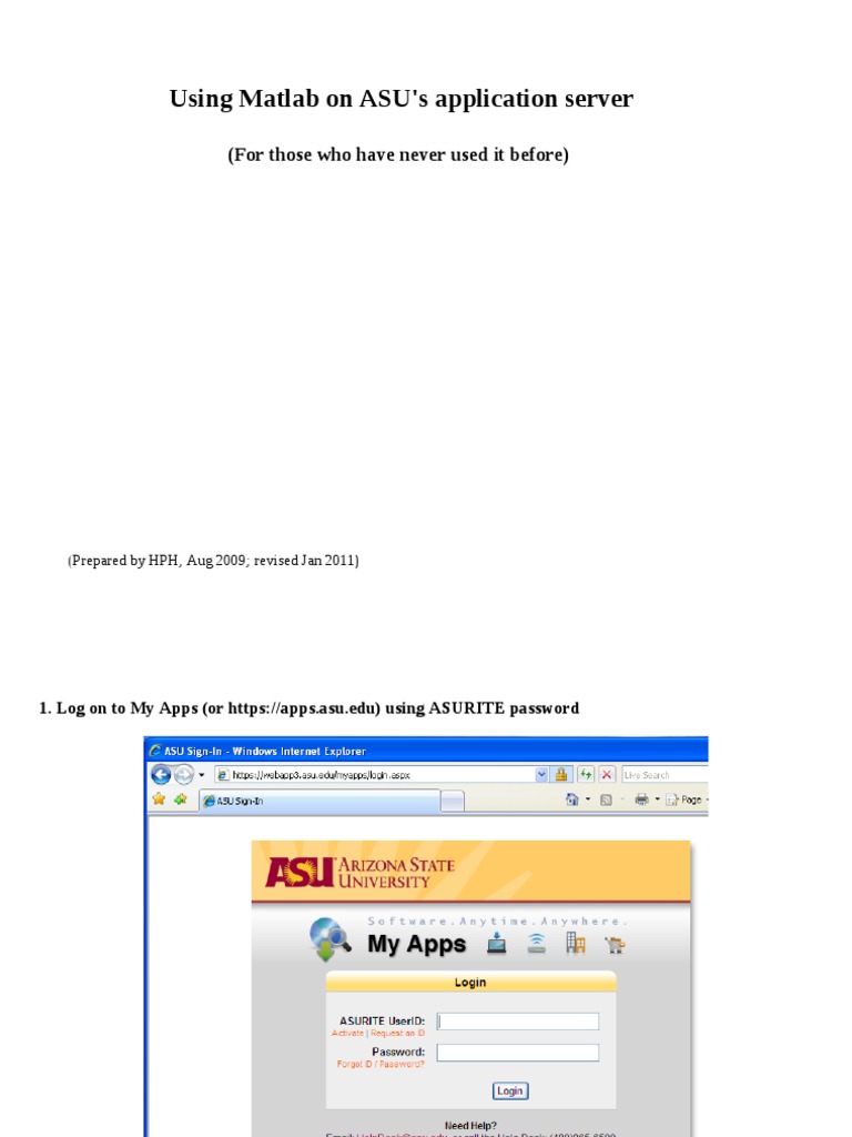 Using Matlab on ASU's Server Guide | PDF | Computers