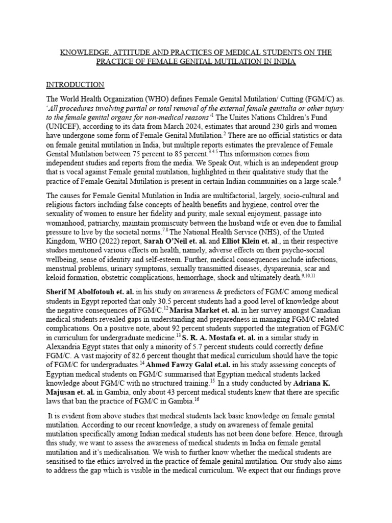 Female Genital Mutilation | PDF | Female Genital Mutilation | Human ...
