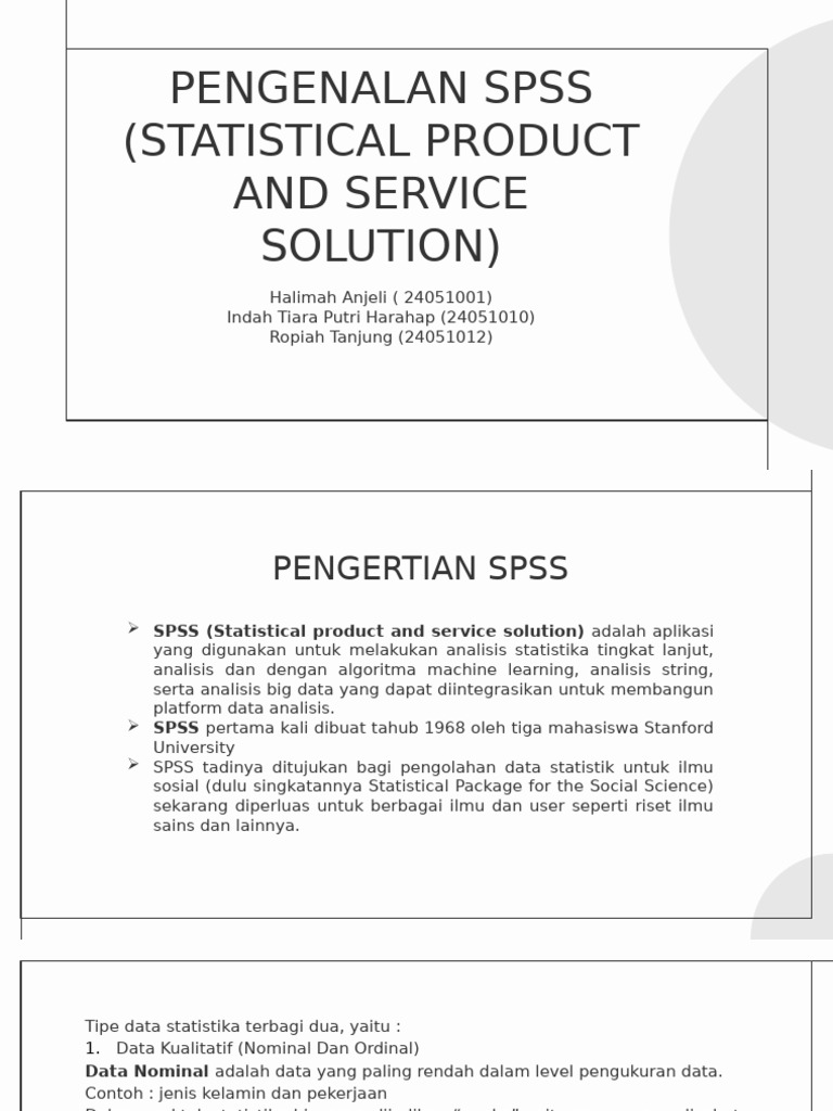 Pengenalan SPSS | PDF