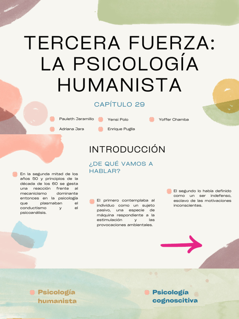 Psicología Humanista: Tercera Fuerza en Psicología | PDF | Psicologia ...
