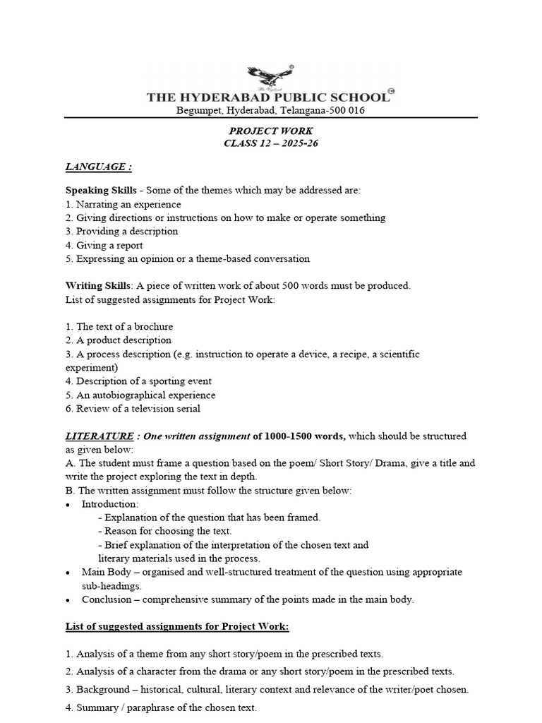 Project Work Class 12 - 2025-26 | PDF | Poetry | Human Communication